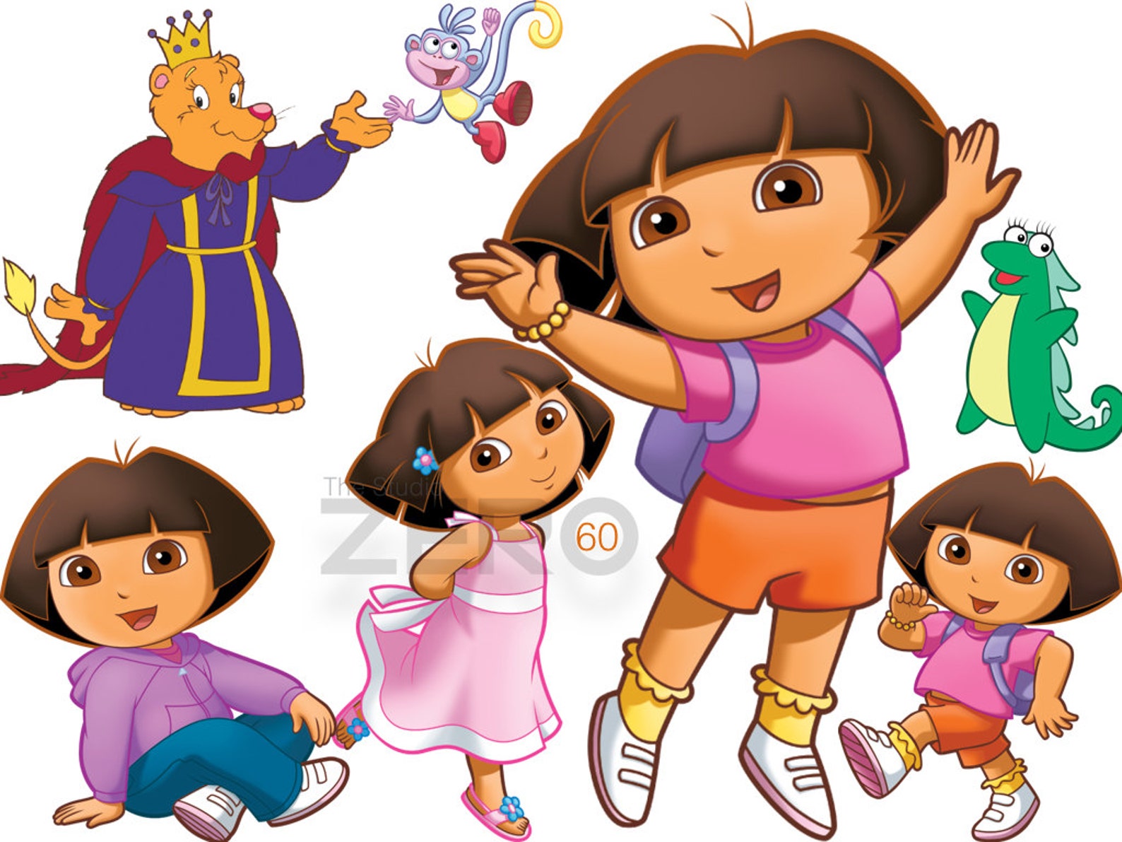 60 Dora The Explorer Clipart Instant Download 300DPI | Etsy