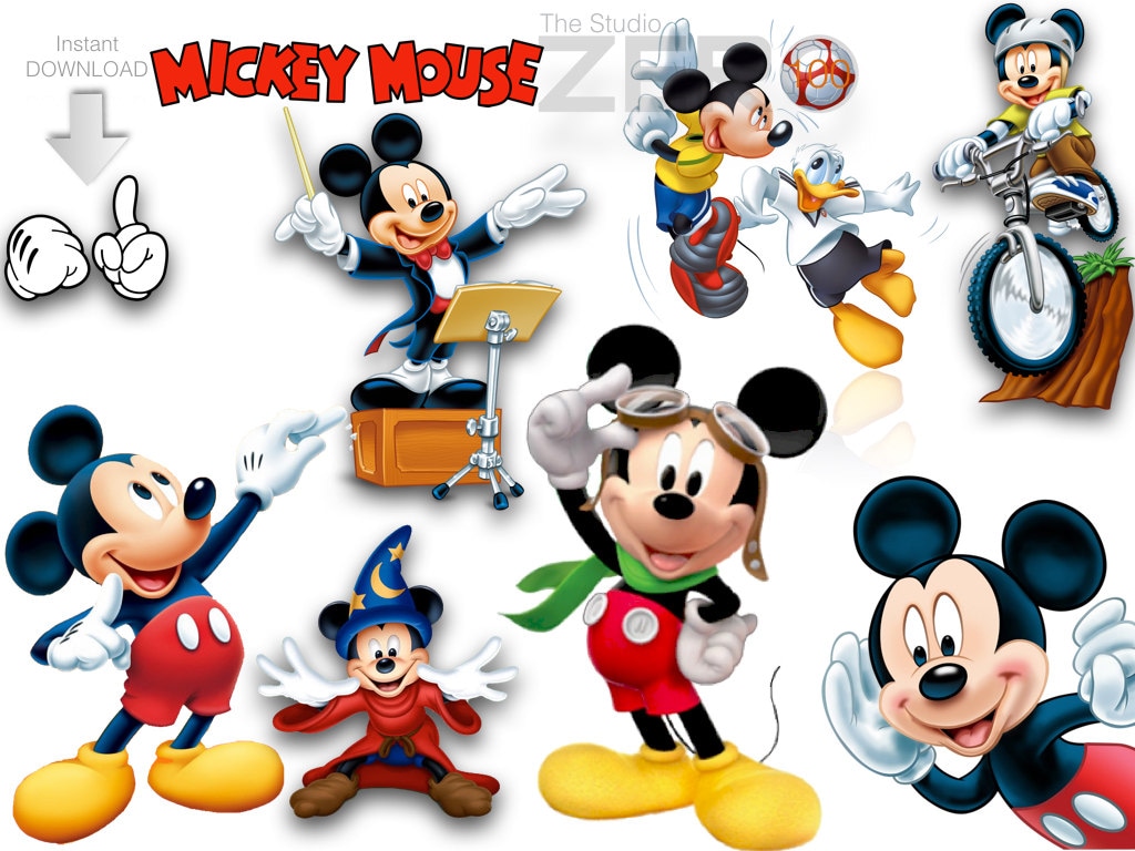 Mickey Mouse Body Parts Clipart Images