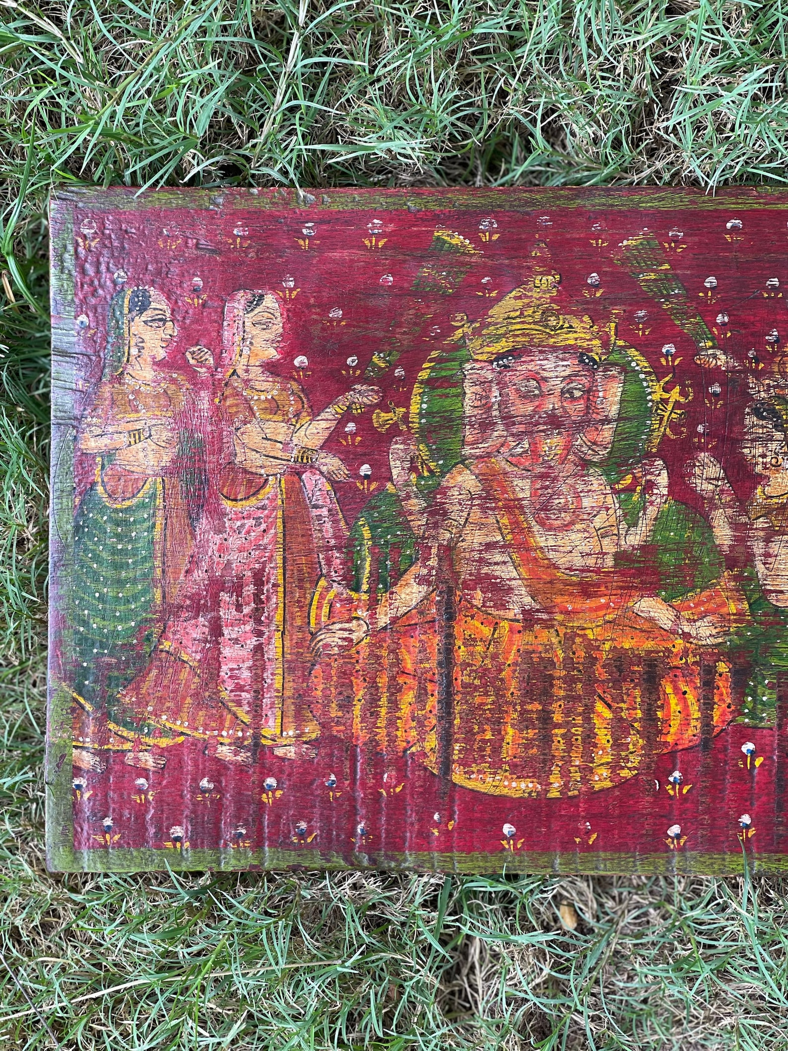 Wooden Hand Painted Wall Panel/ Wooden Painted Frame/ Wooden Hand ...