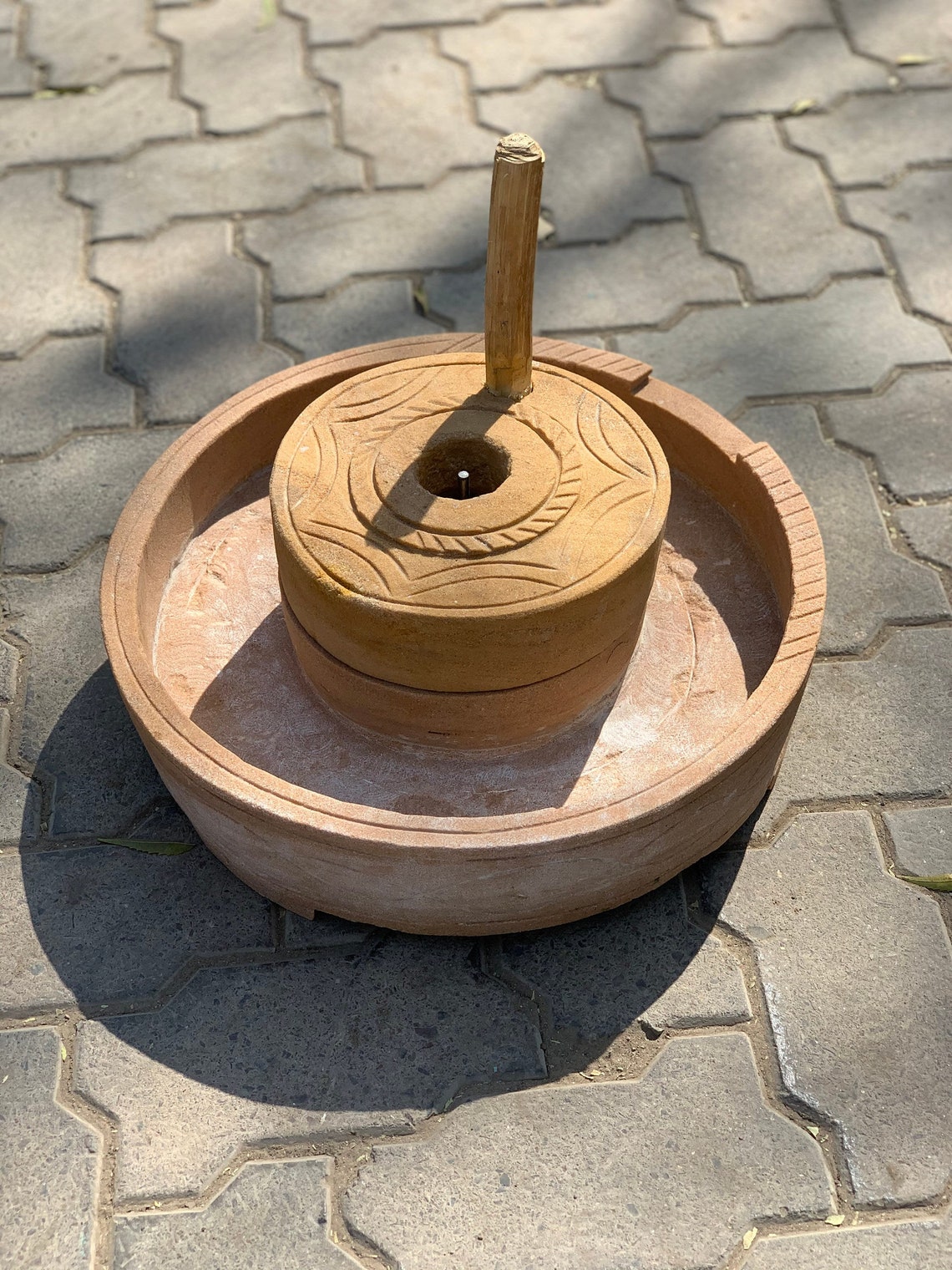 Indian Chakki, Stone Grain Grinder, Pulses, Spices Grinder, Original ...