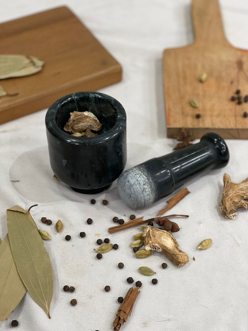Marble Mortar and Pestle, Black Marble Mortar Pestle, Hamam Dasta ...