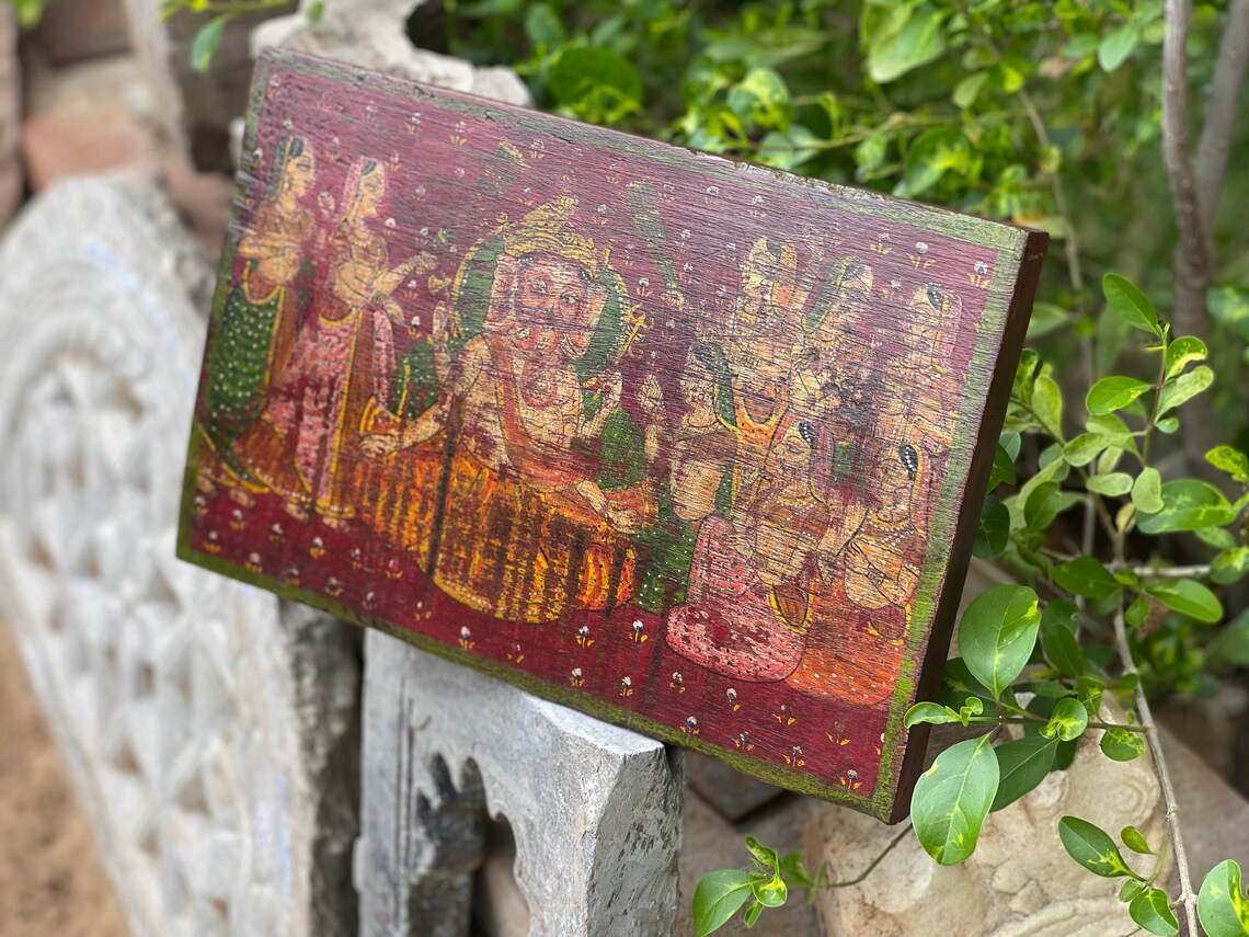 Wooden Hand Painted Wall Panel/ Wooden Painted Frame/ Wooden Hand ...