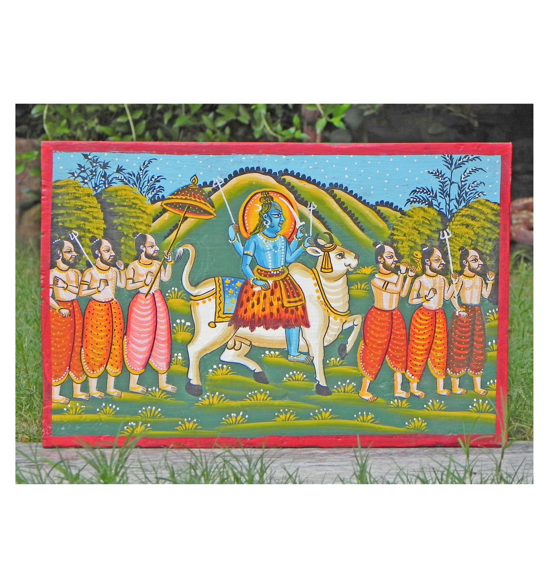 Wooden Hand Painted Wall Panel/ Wooden Painted Frame/ Wooden Hand ...