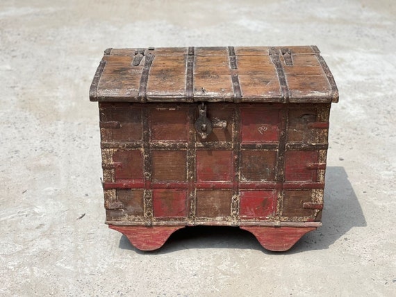 Vintage Wooden Coffee Table Box/ Indian Wooden Chest/ Wooden - Etsy
