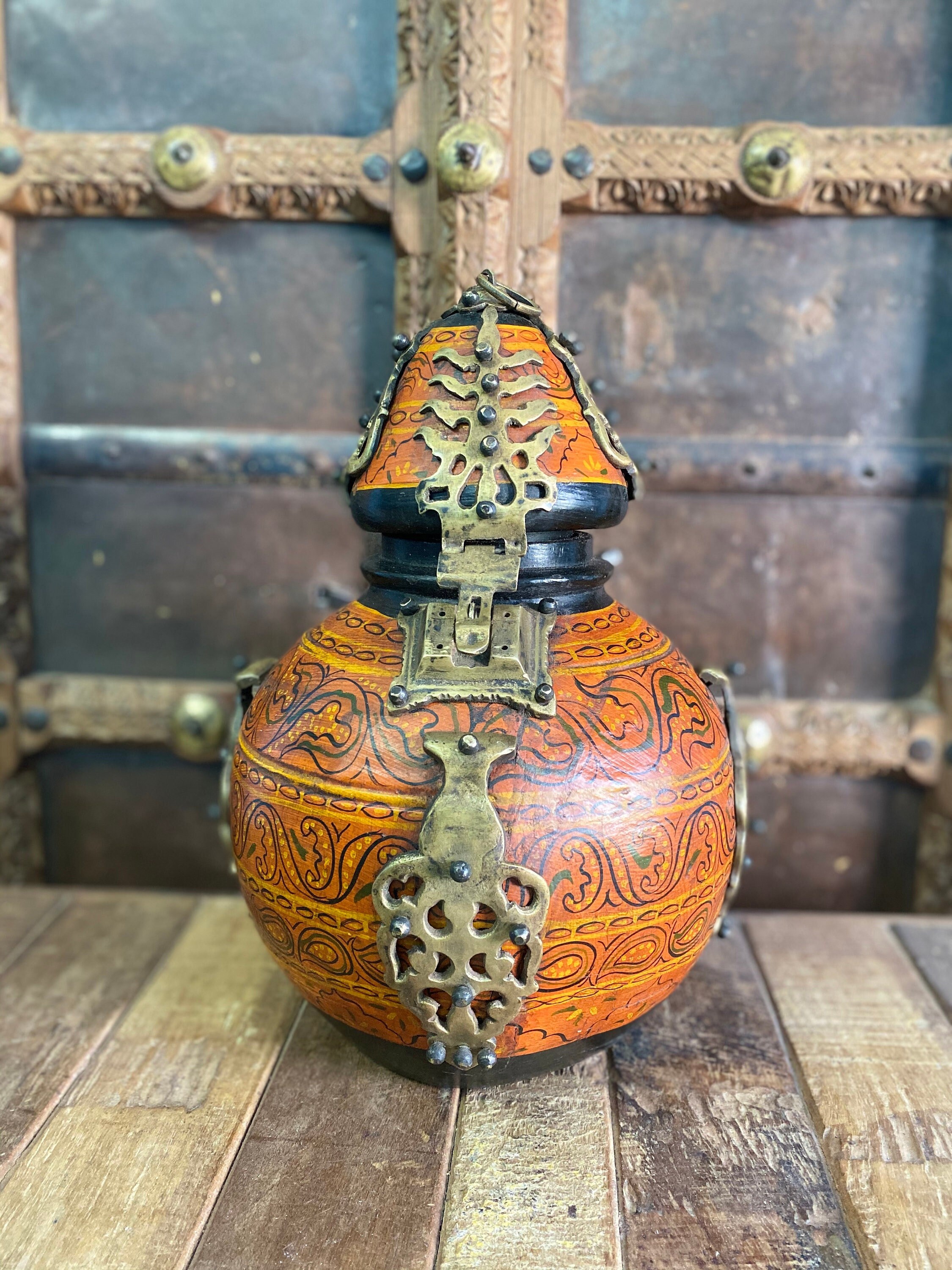 Wooden Vintage Beautiful and Amazing Kerala Box/ Red Nettor Petti ...