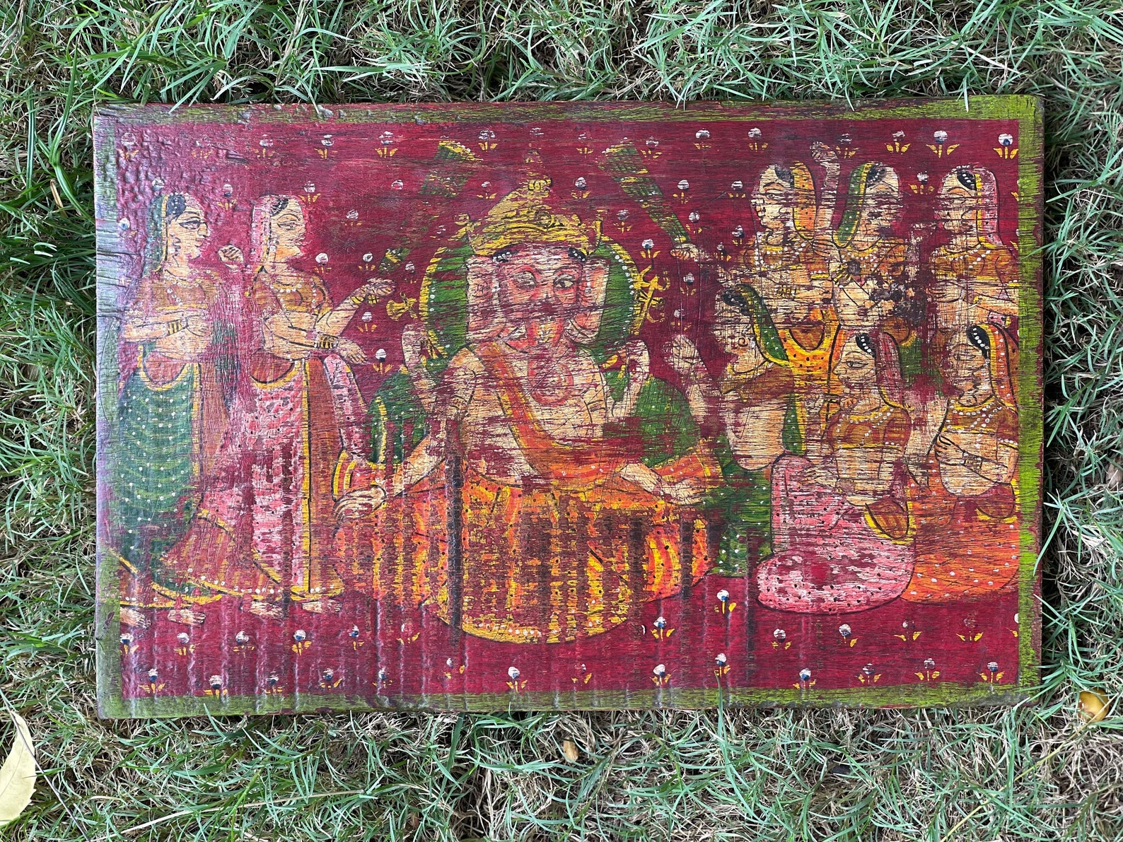 Wooden Hand Painted Wall Panel/ Wooden Painted Frame/ Wooden Hand ...