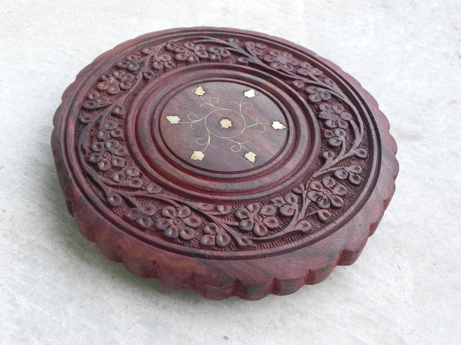 Wooden Carved Indian Stool, Hand Carved Indian сollapsible Mini Table ...