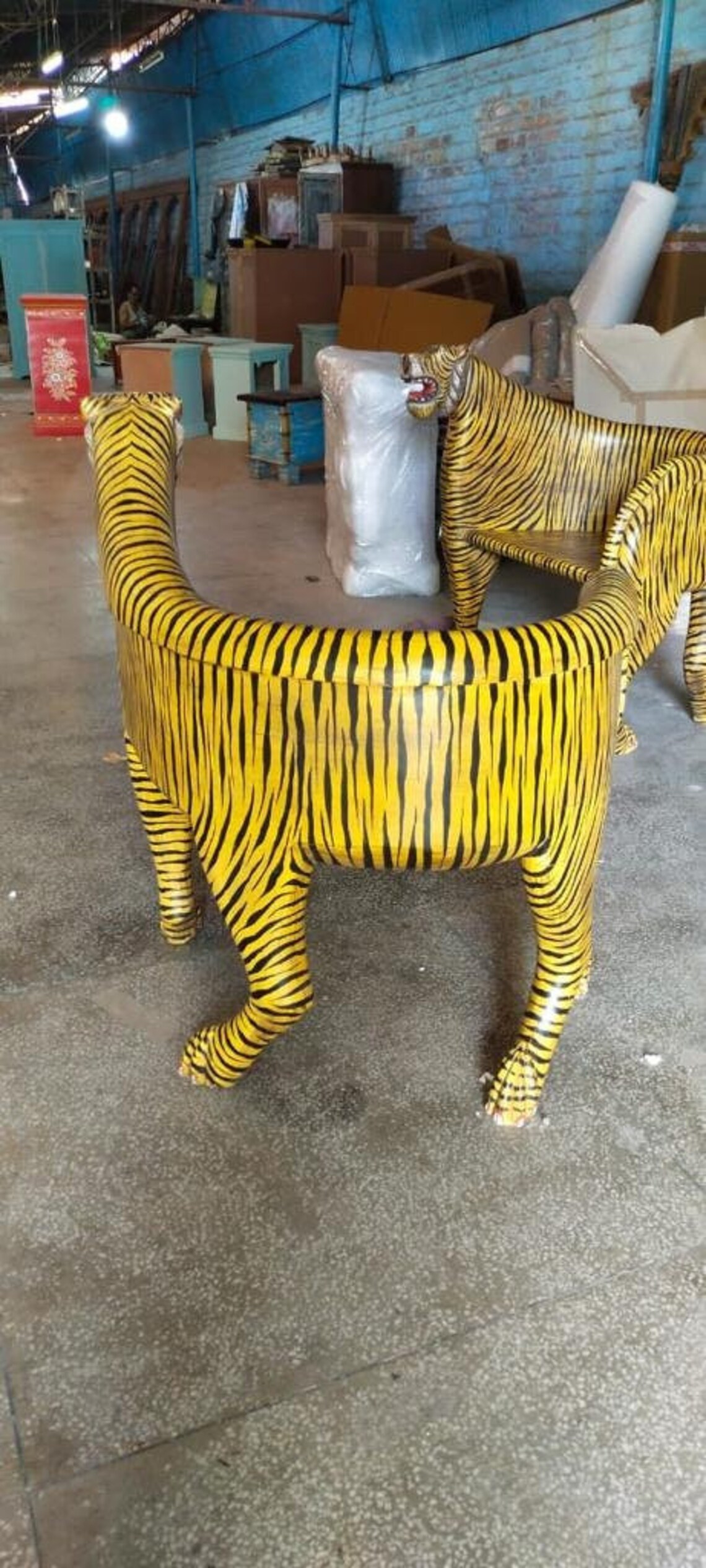 Wooden Tiger Shaped Hand Made Maharaja Chair, Indian Wooden Chair ...