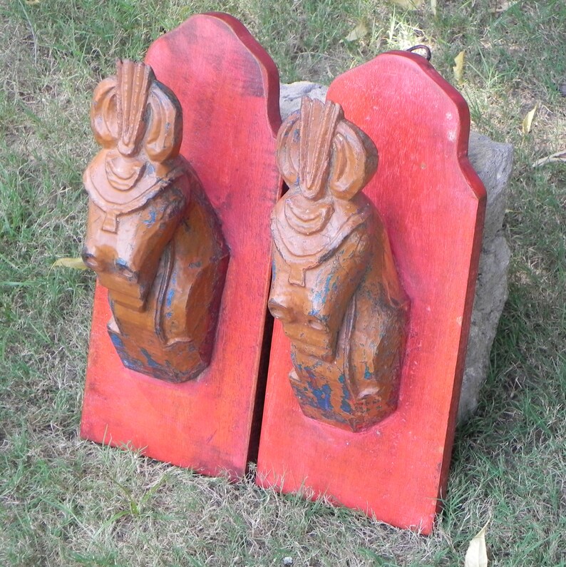 Carved Horse Bracket Vintage Carved Wall Bracket Carved Wall Hanging ...