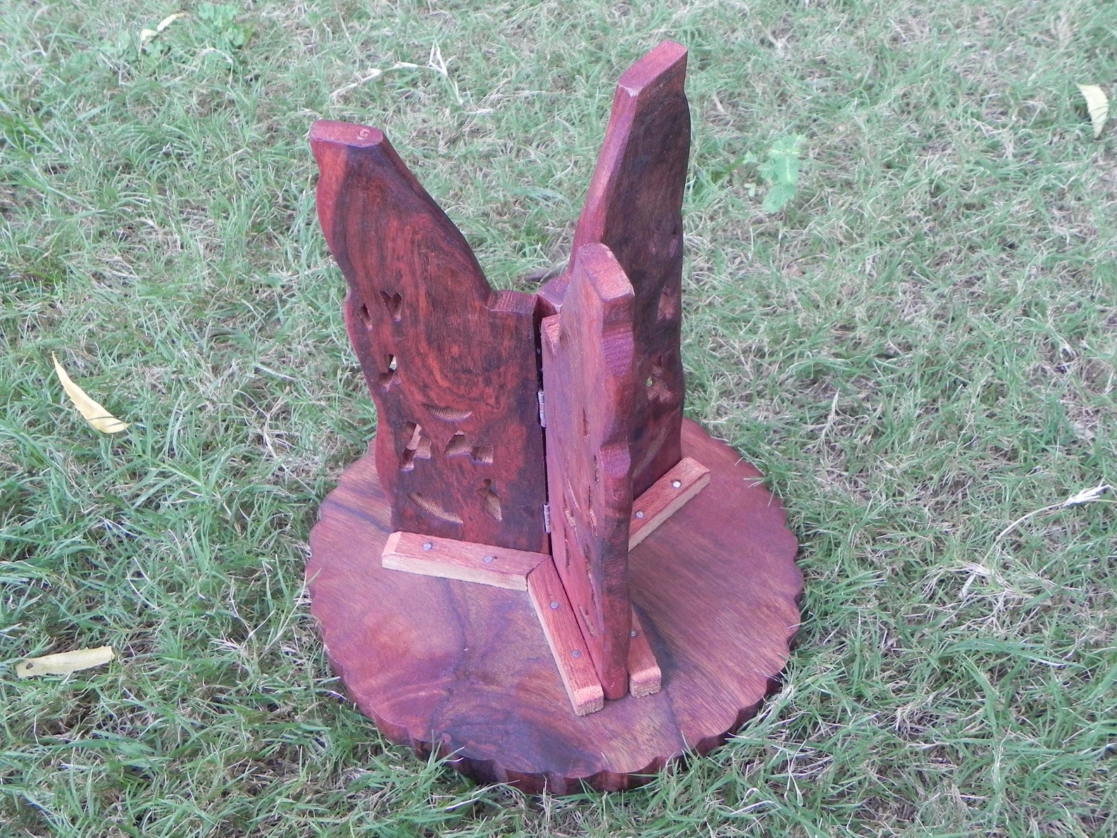 Wooden Carved Indian Stool, Hand Carved Indian сollapsible Mini Table ...