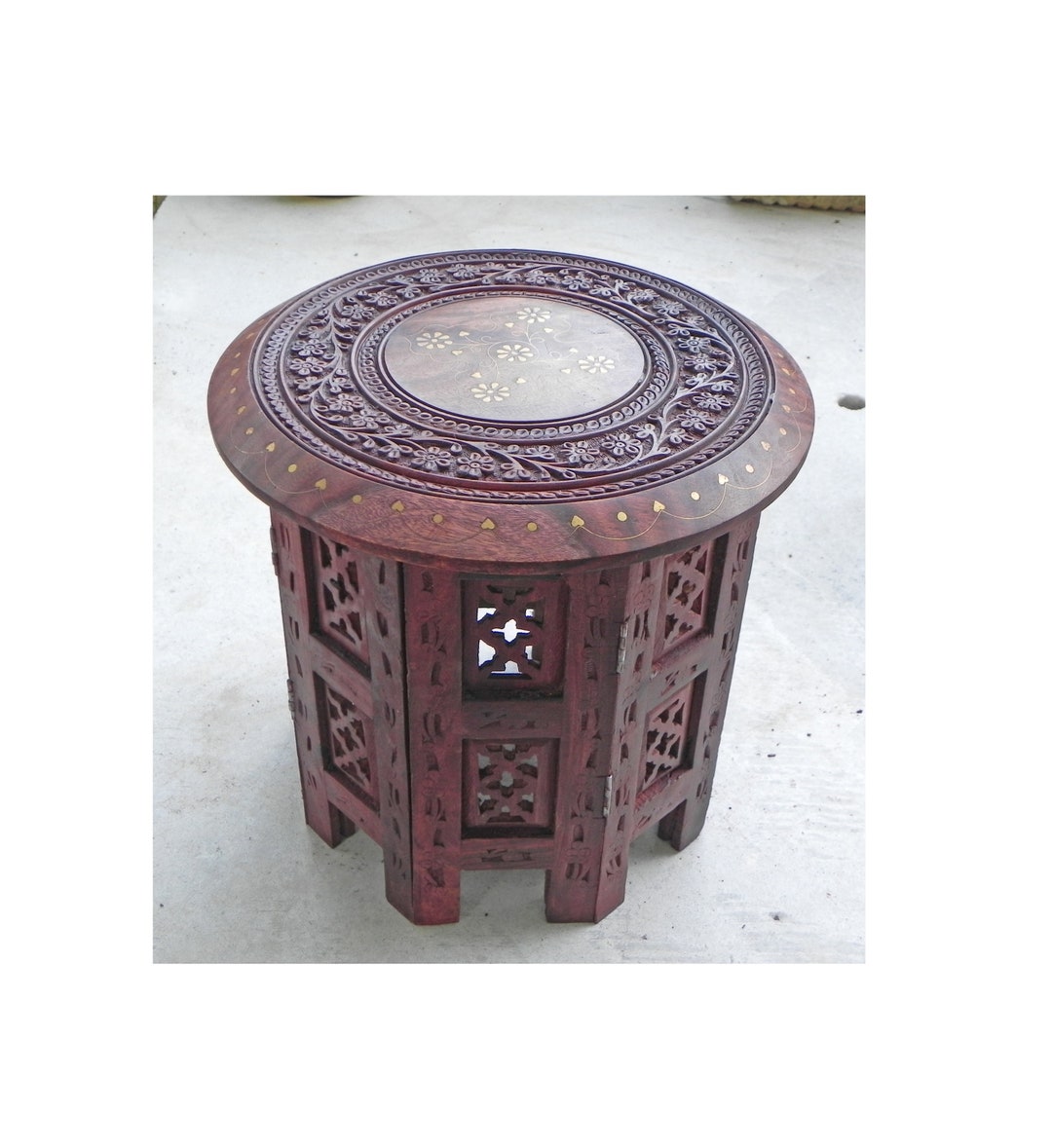 Wooden Carved Indian Stool Hand Carved Indian сollapsible - Etsy