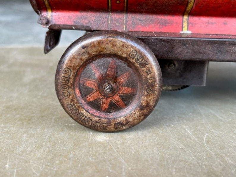 Rare Vintage Wind up Distler Shell JD1614 Litho Tin Truck Toy Germany ...