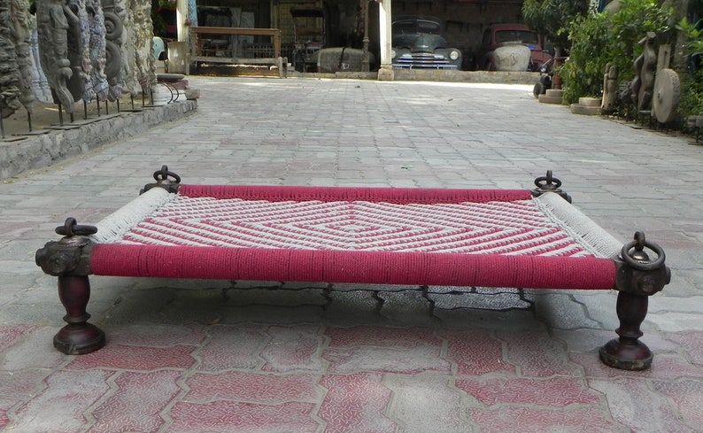 Charpai Bed Charpoy Wooden Khatiya Indian Khaat Bed - Etsy