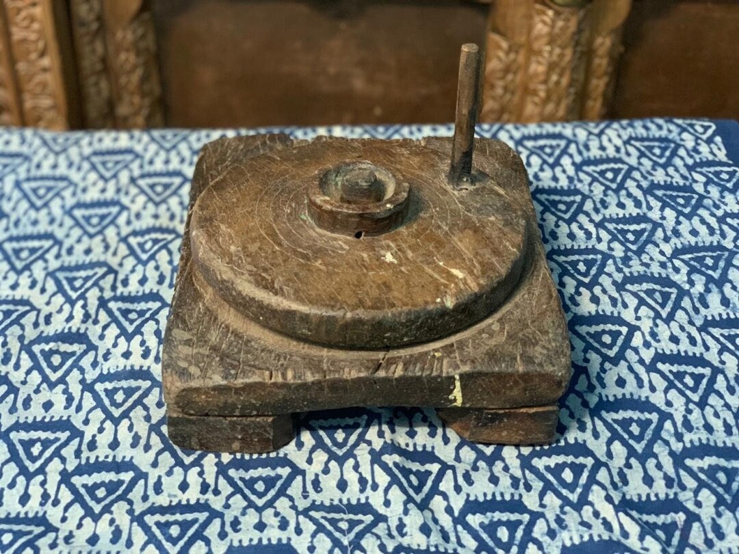Wooden Vintage Grinder/ Wooden Teak Wood Grinder/ Indian Vintage Chakki ...