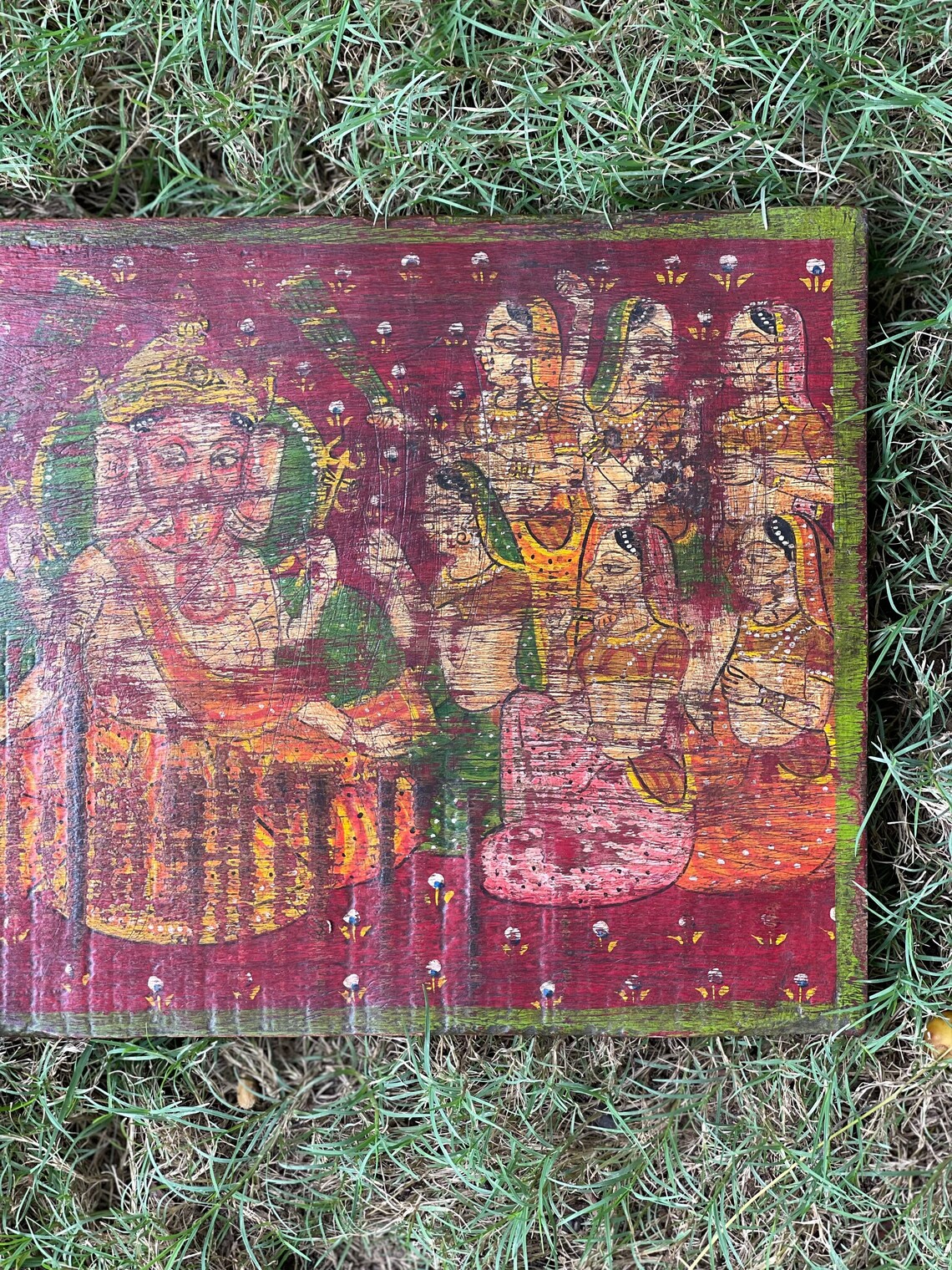 Wooden Hand Painted Wall Panel/ Wooden Painted Frame/ Wooden Hand ...