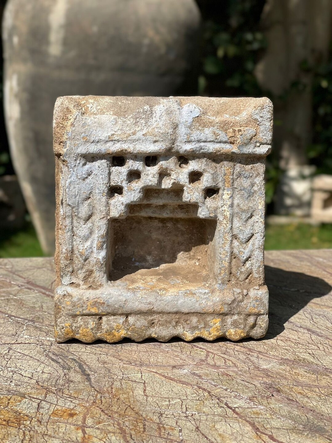 Vintage Stone Alcove for Garden, Vintage and Rare Stone Aala, Stone ...