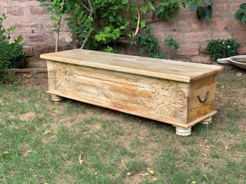 Vintage Look Wooden Side Chest/ Wooden Beautiful Hand Made Chest ...