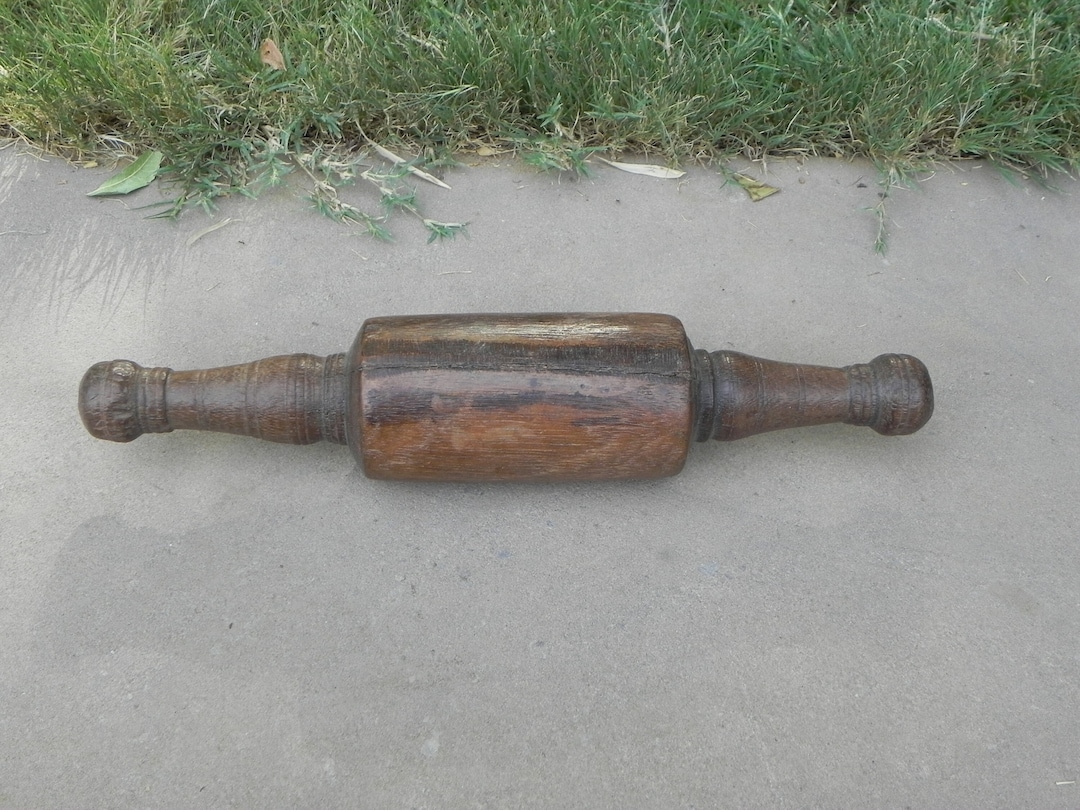Old Wooden Unique Shape Handcrafted Painted Rolling Pins / Chappati ...