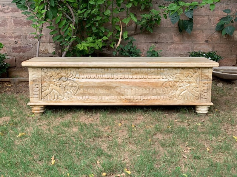 Vintage Look Wooden Side Chest/ Wooden Beautiful Hand Made Chest ...