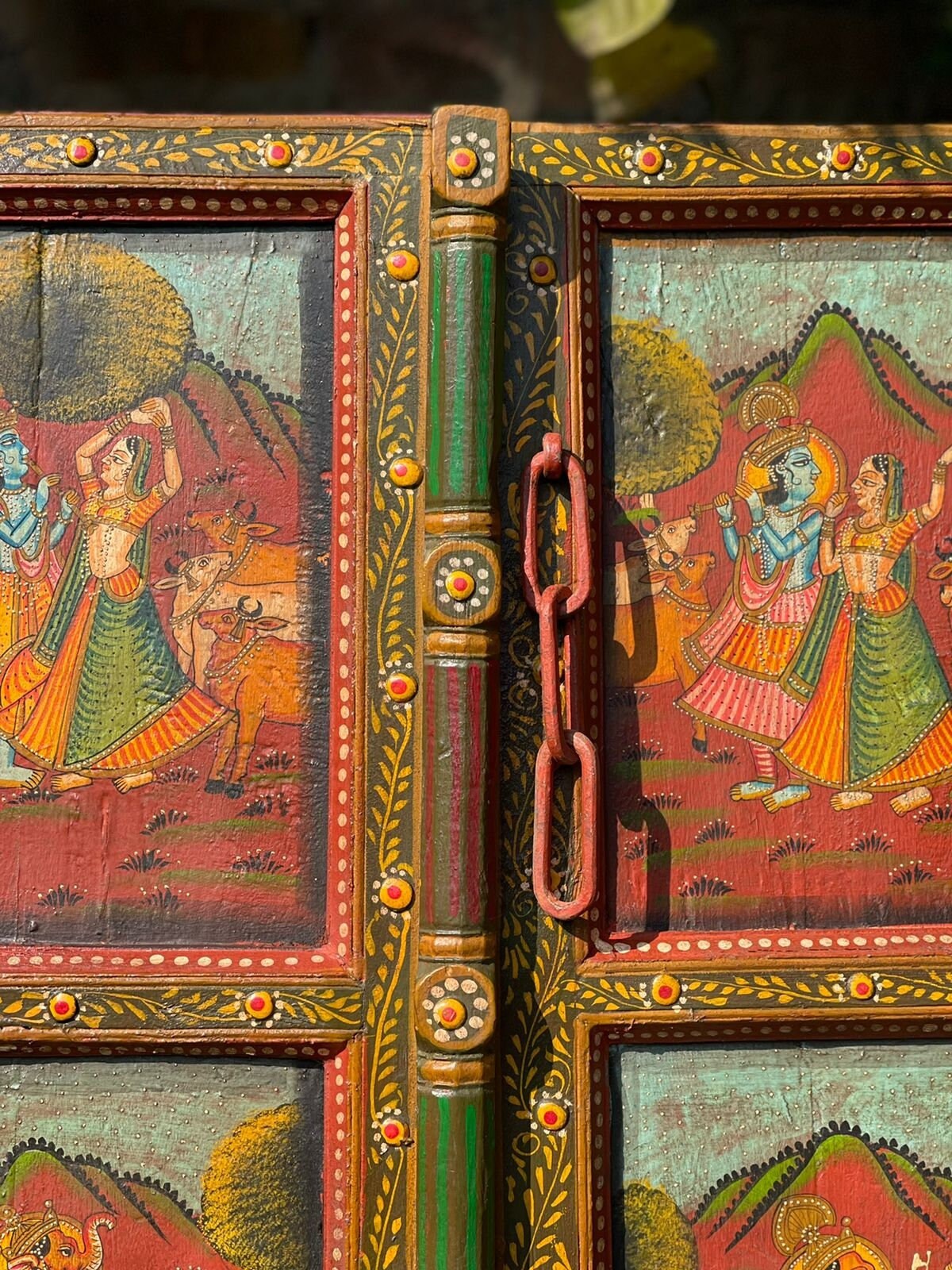 Vintage Indian Windows Reclaimed Wood Hand Painted Windows - Etsy