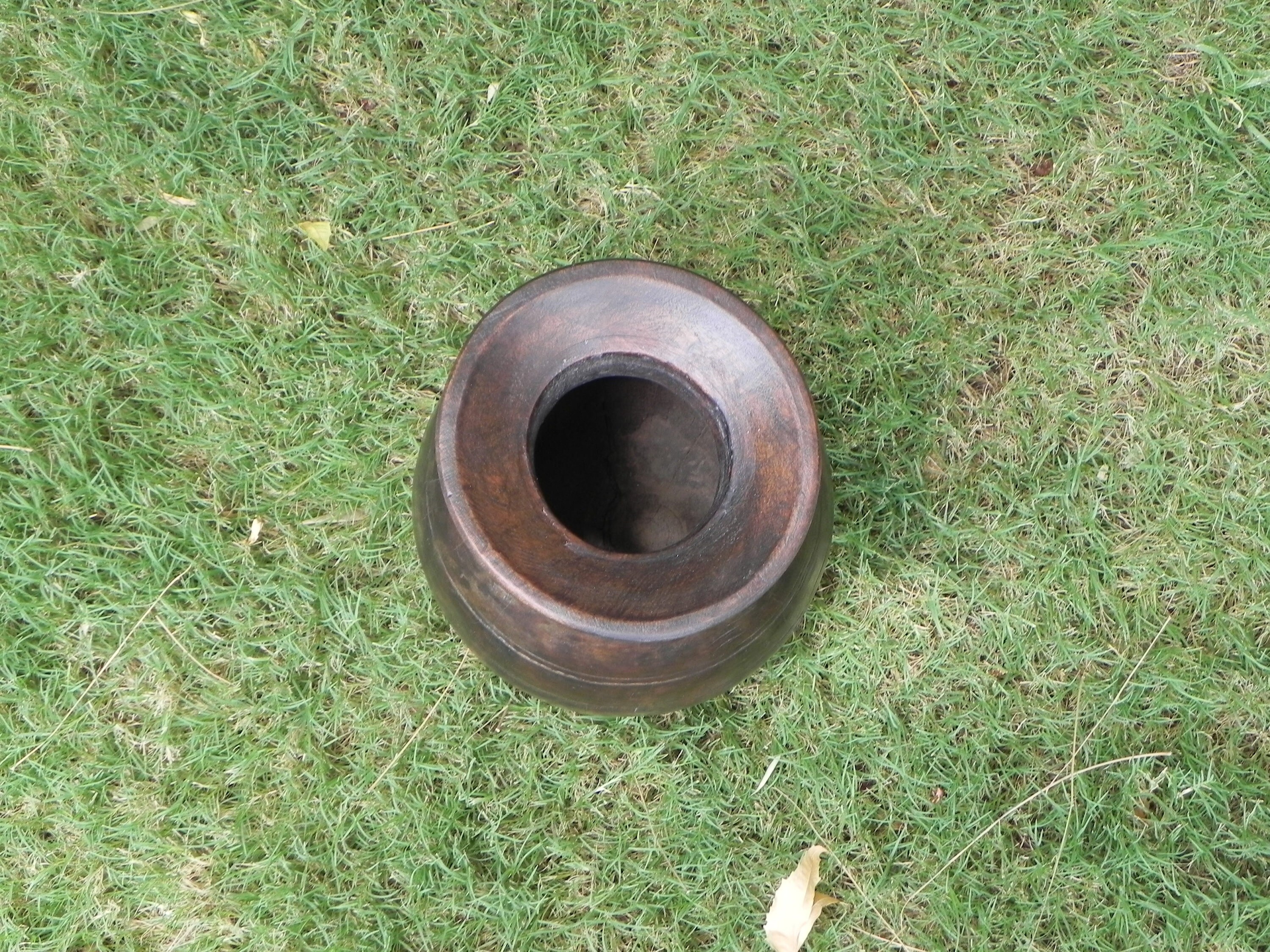 Vintage Small Water Wooden Pot Vessel Vase Farmhouse Style Decorating ...