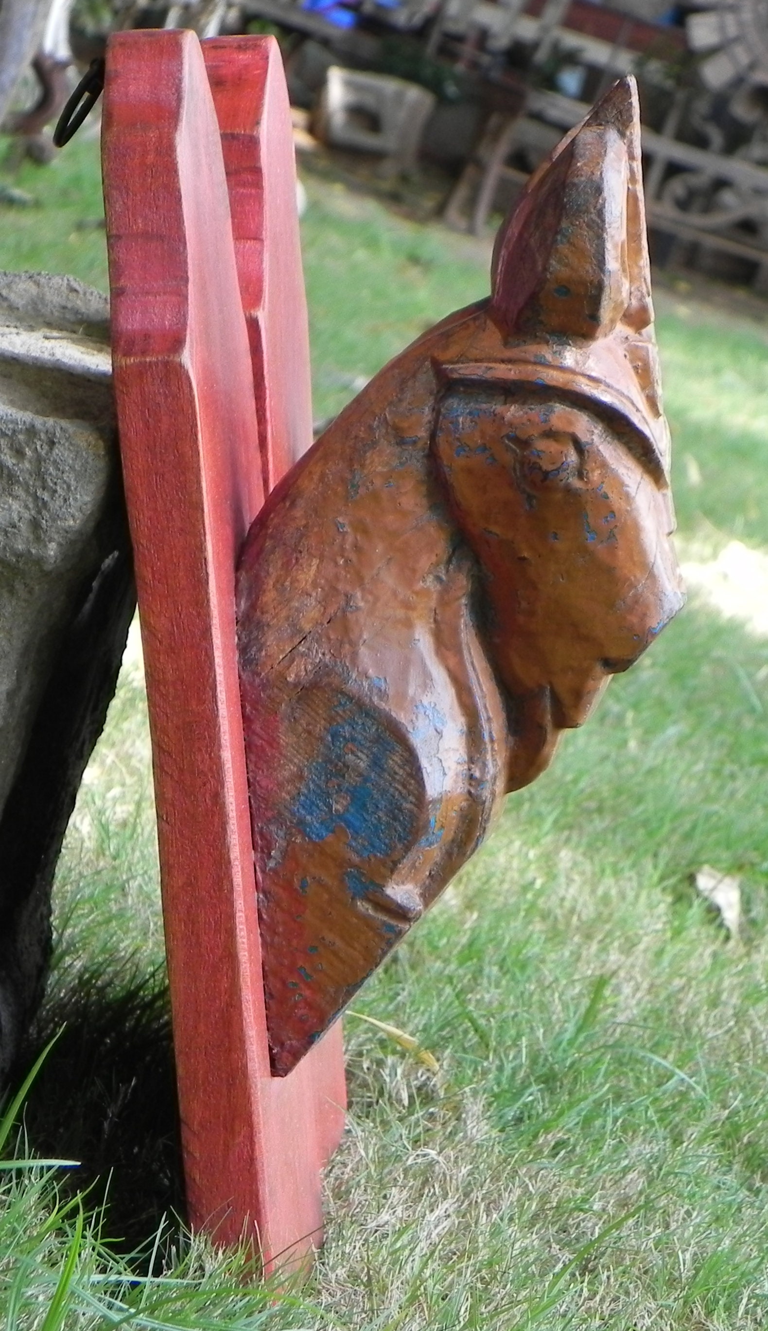 Carved Horse Bracket Vintage Carved Wall Bracket Carved Wall Hanging ...