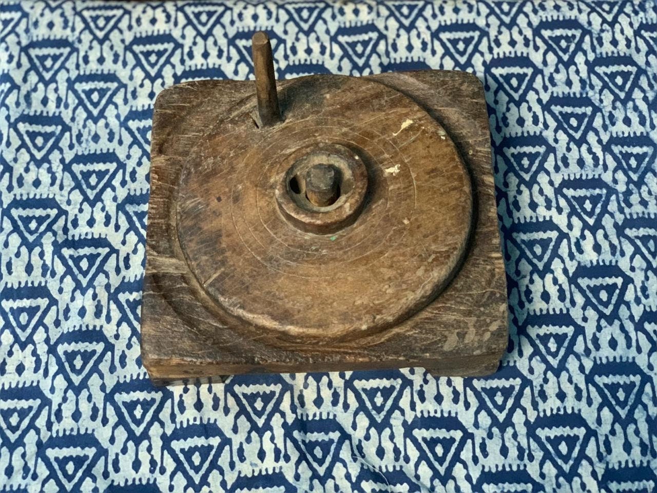 Wooden Vintage Grinder/ Wooden Teak Wood Grinder/ Indian Vintage Chakki ...