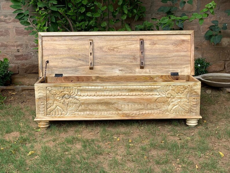 Vintage Look Wooden Side Chest/ Wooden Beautiful Hand Made Chest ...