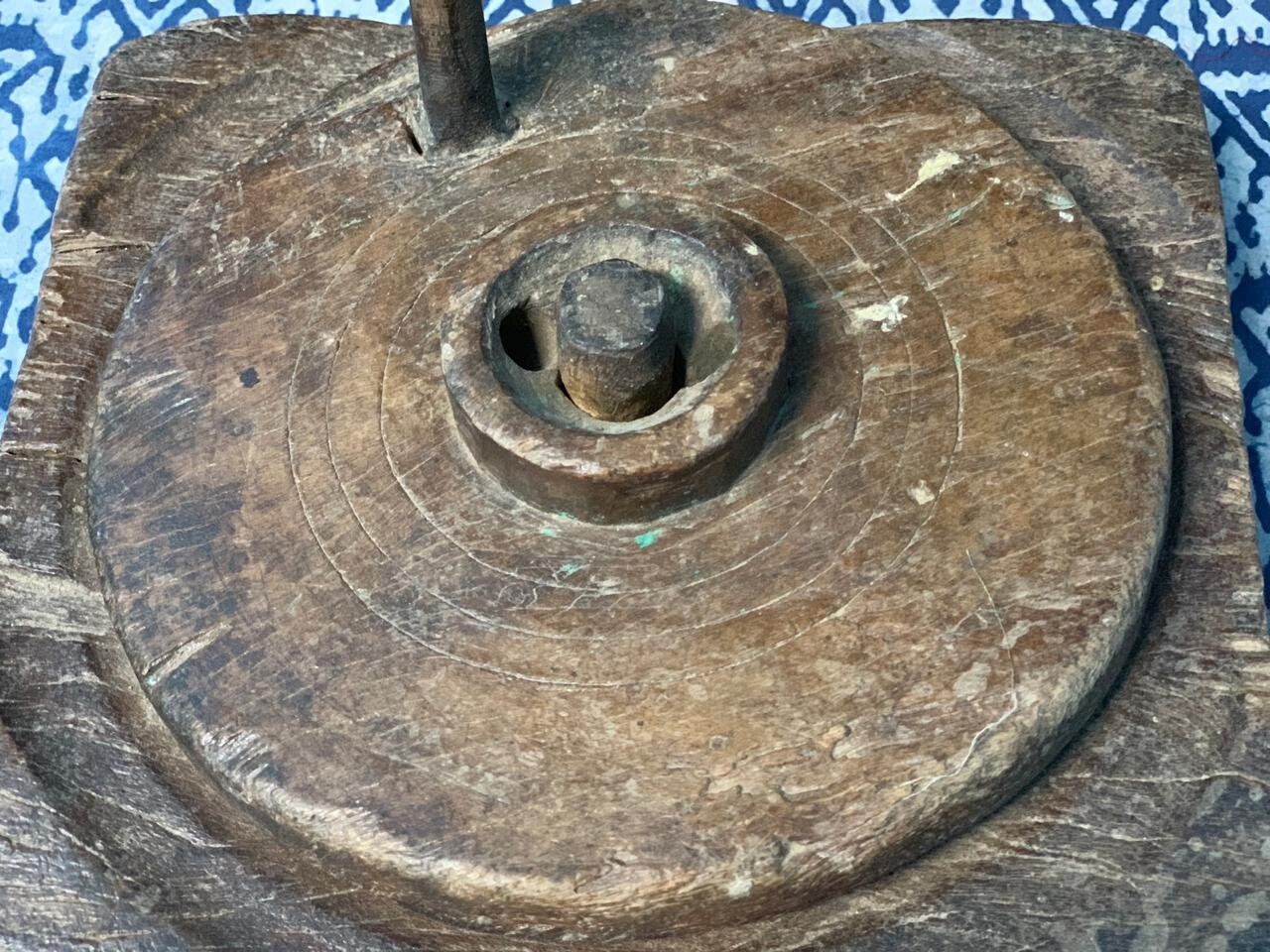 Wooden Vintage Grinder/ Wooden Teak Wood Grinder/ Indian Vintage Chakki ...