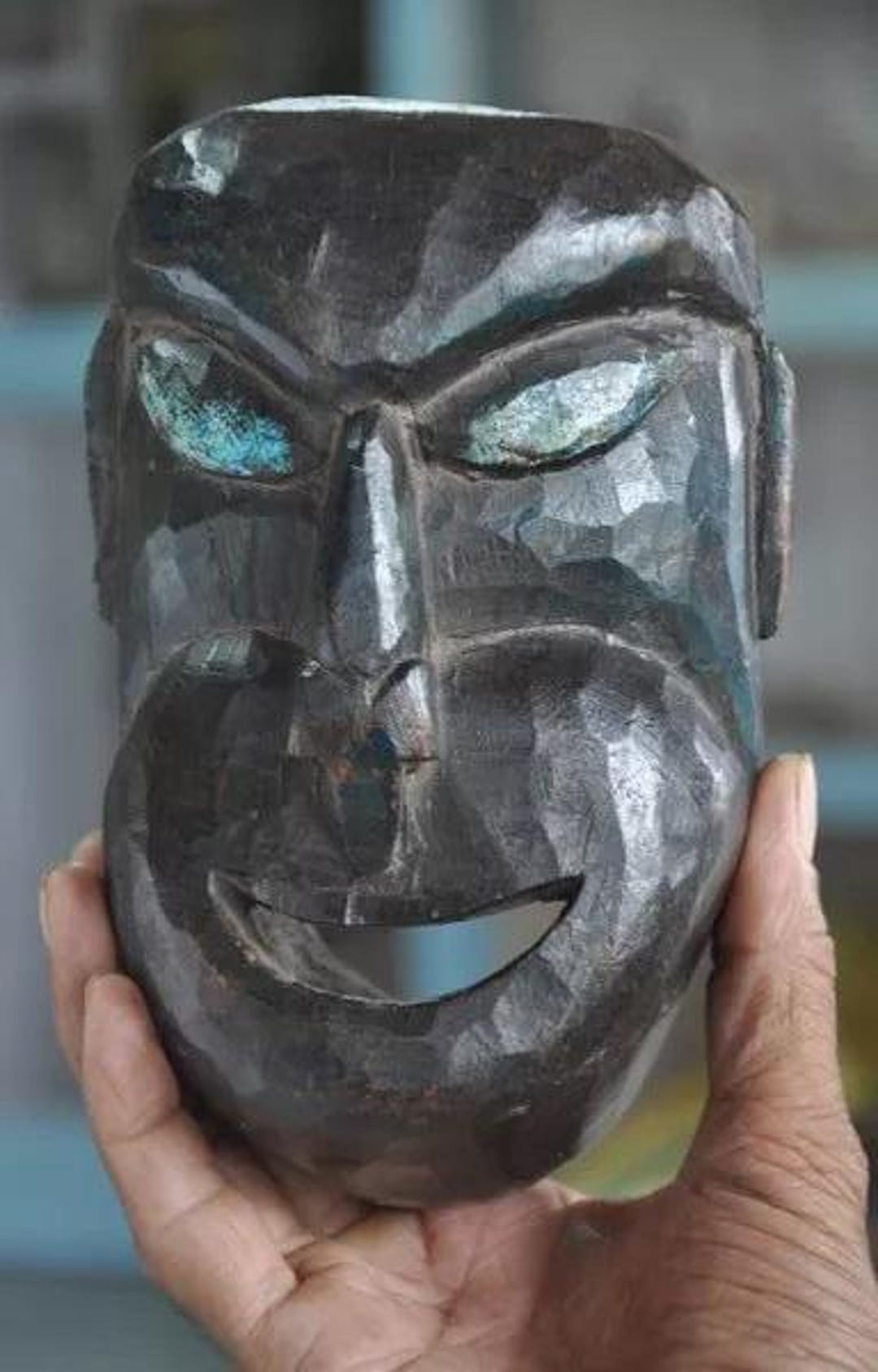 Wooden Carved Mask/indian Artware Handicrafts/wooden Wall Hanging Mask ...