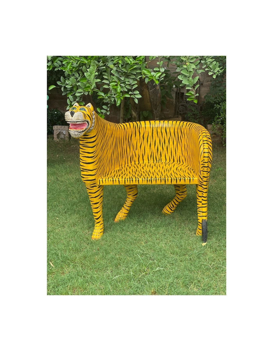 Wooden Tiger Shaped Hand Made Maharaja Chair, Indian Wooden Chair ...