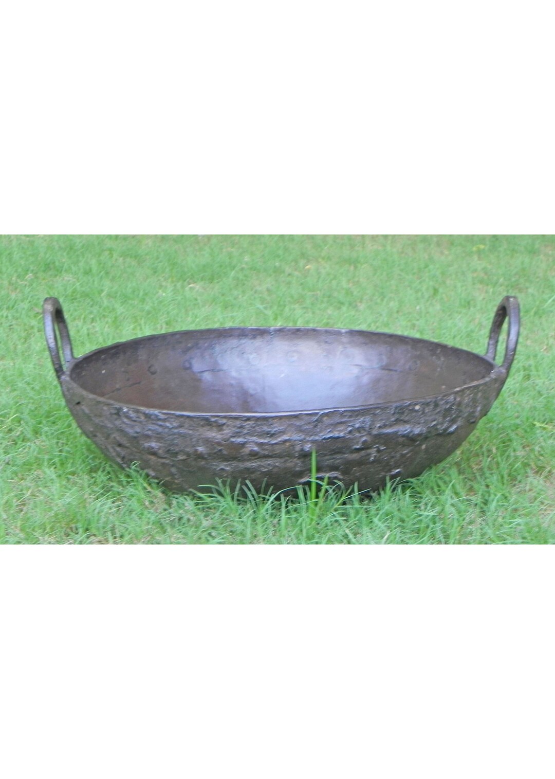 Traditional Vintage Indian Cast Iron Handmade Wok /cast Iron Kadhai ...