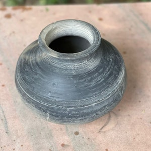 Vintage Indian Clay Mitti Earthen Matka, Mutka for Storing Water/ Clay ...