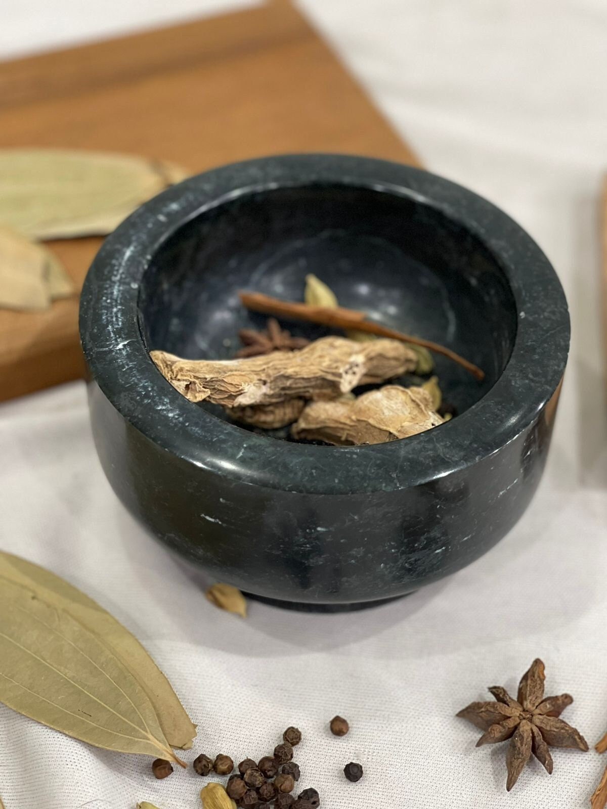 Marble Mortar and Pestle, Green and Black Marble Mortar Pestle, Hamam ...