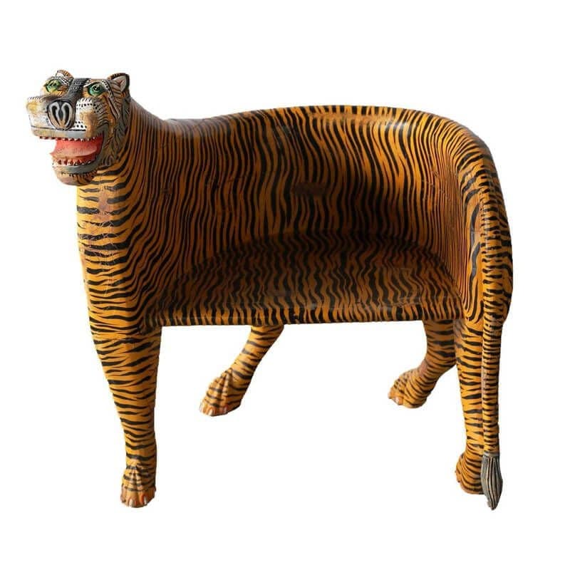 Wooden Tiger Shaped Hand Made Maharaja Chair, Indian Wooden Chair ...