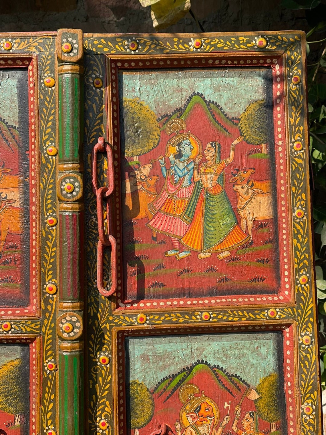 Vintage Indian Windows Reclaimed Wood Hand Painted Windows - Etsy