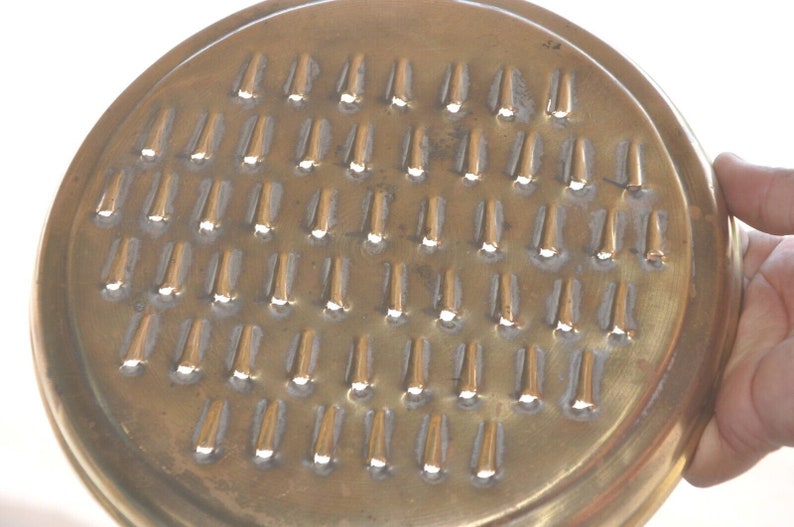 Vintage Brass Cheese Grater/ Brass Vegetable Shredder/ Indian Vintage ...