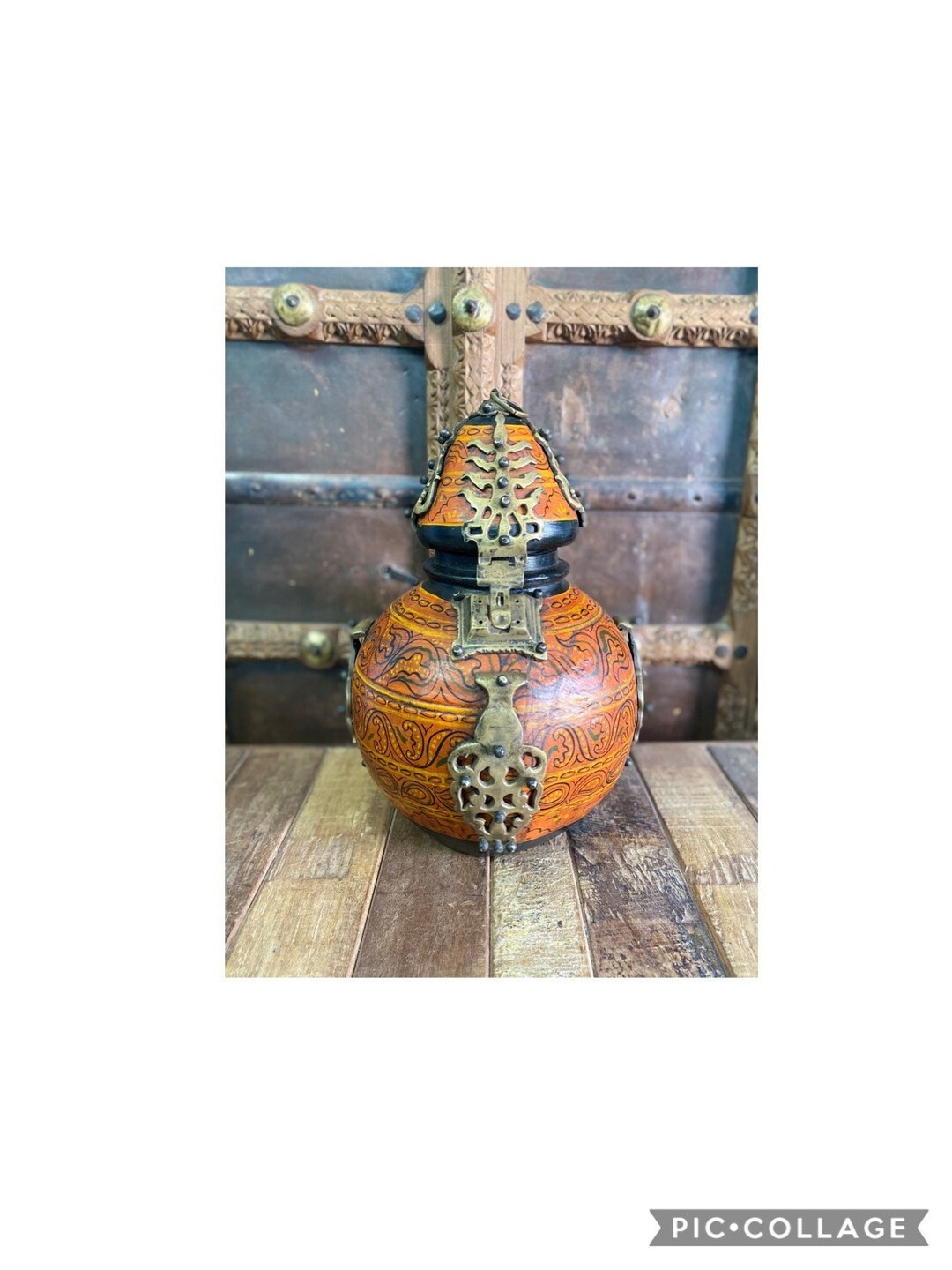 Wooden Vintage Beautiful and Amazing Kerala Box/ Red Nettor Petti ...