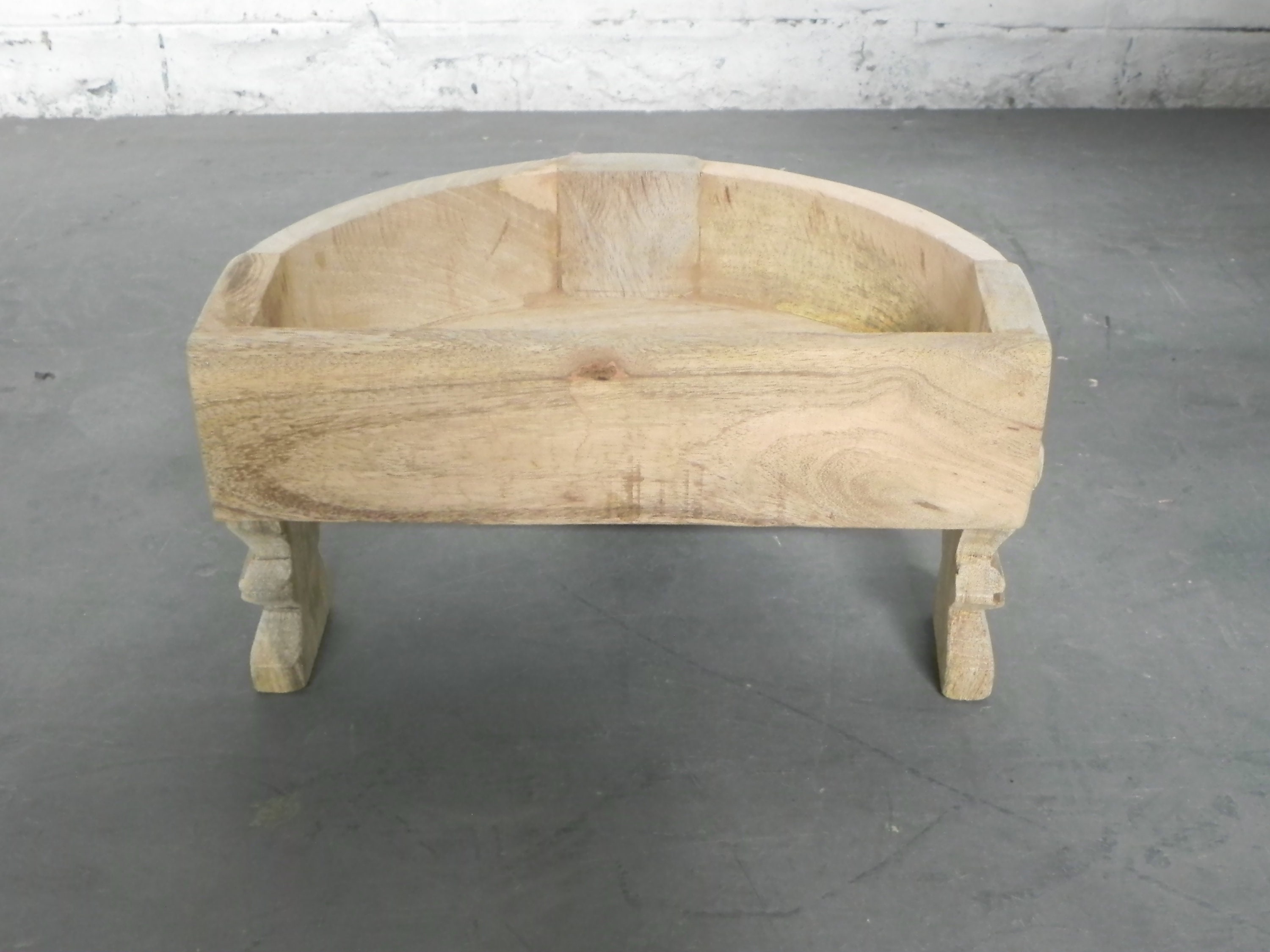 Wooden Indian Chakki Grinder Table, Engraved Distressed Finish Chakki ...