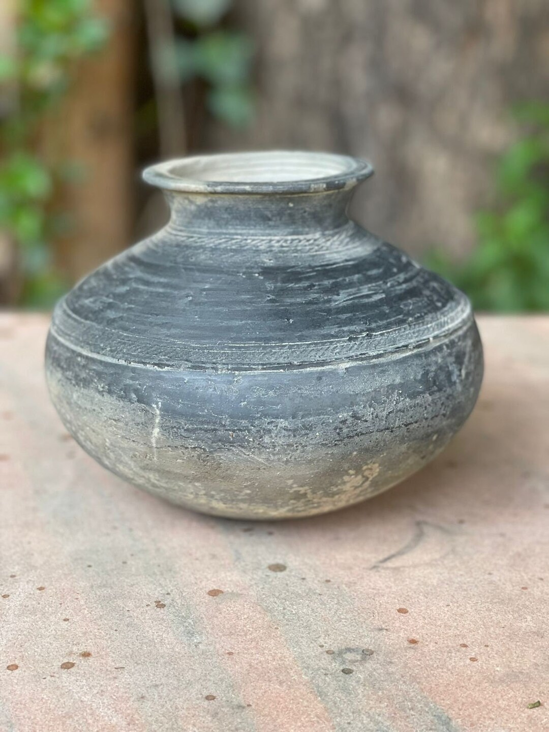 Vintage Indian Clay Mitti Earthen Matka, Mutka for Storing Water/ Clay ...