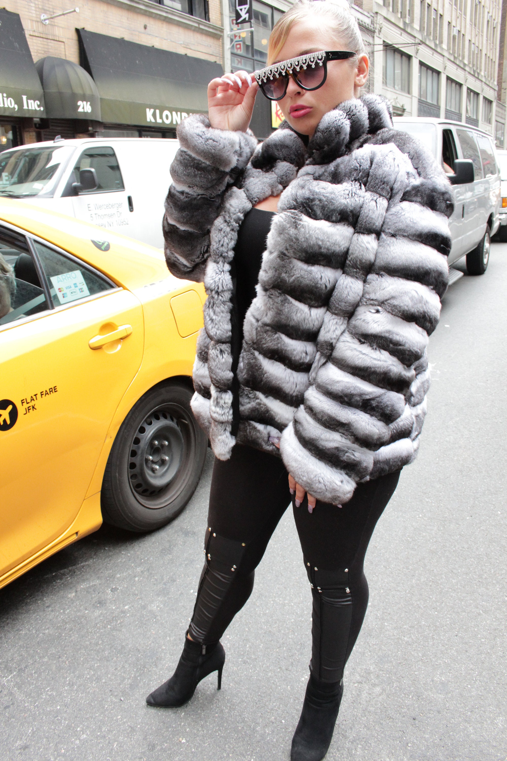 Chinchilla Fur Coat , Satin Lining Chinchilla Fur Coat, Luxury Fashion ...