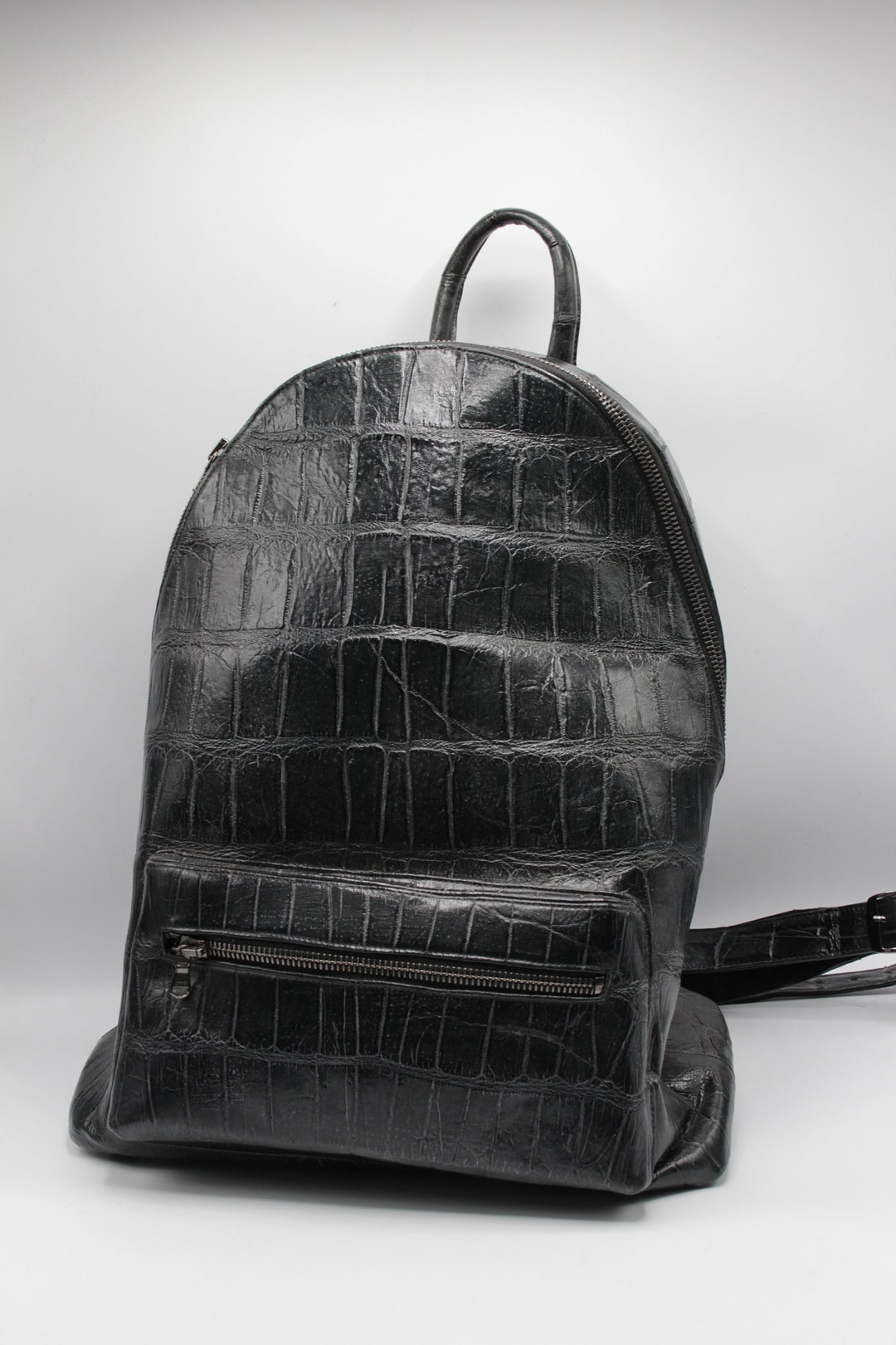 Alligator Backpack in Black, Luxury Backpack for Men, Purse Sport ...