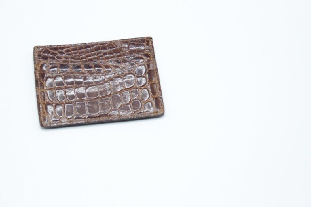 Genuine Alligator Skin Wallet, Genuine Alligator Wallet, Brown Wallet ...