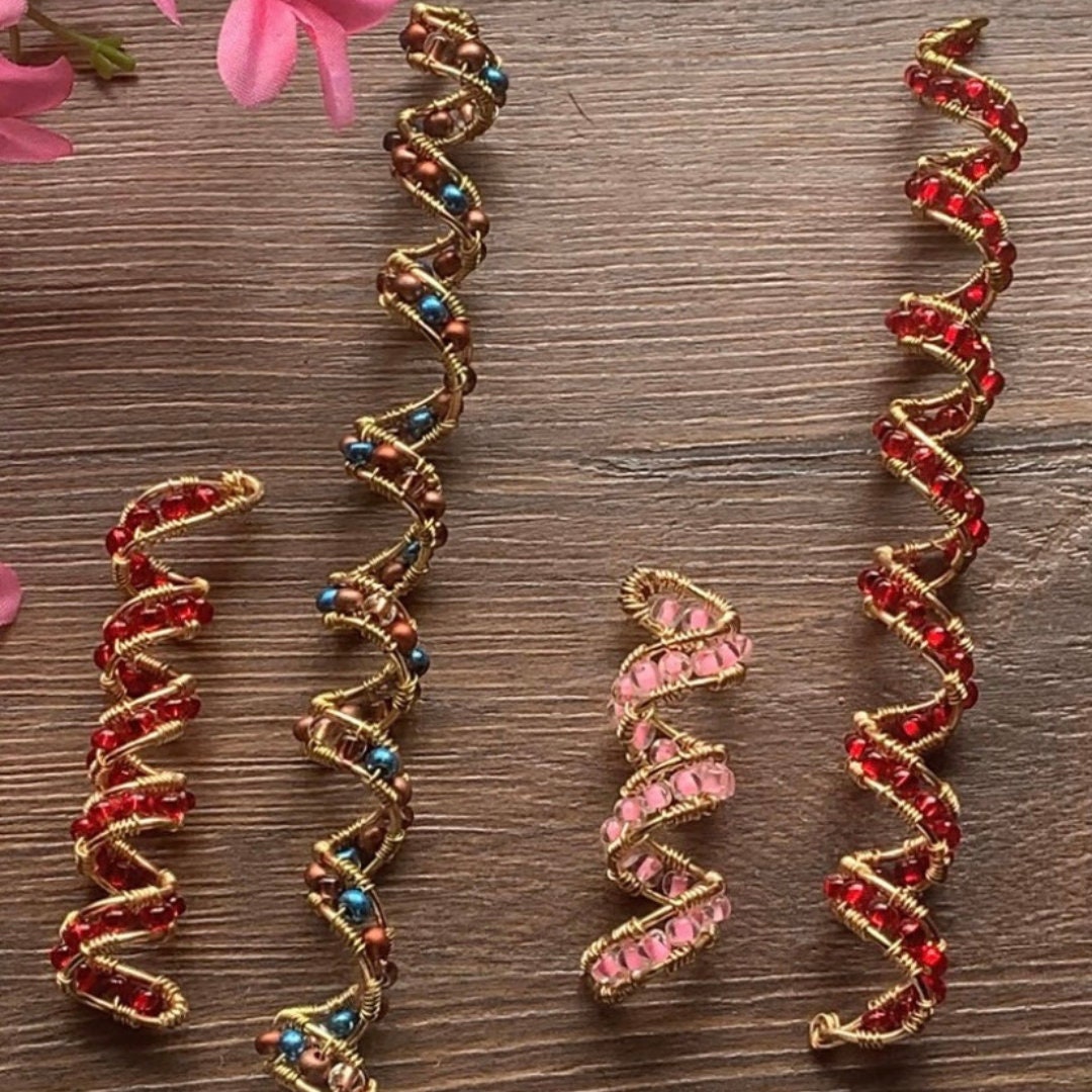 Custom Hair Accessories, Beaded Hair Wrap, School Spirit Hair Tie, Team ...