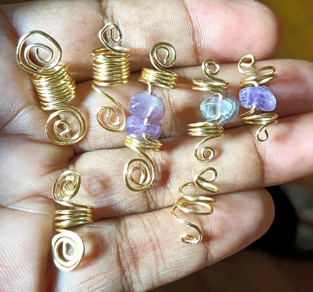 Amethyst Spiral Loc Coil Set, 7 Piece Loc Spiral Set for Braids and ...