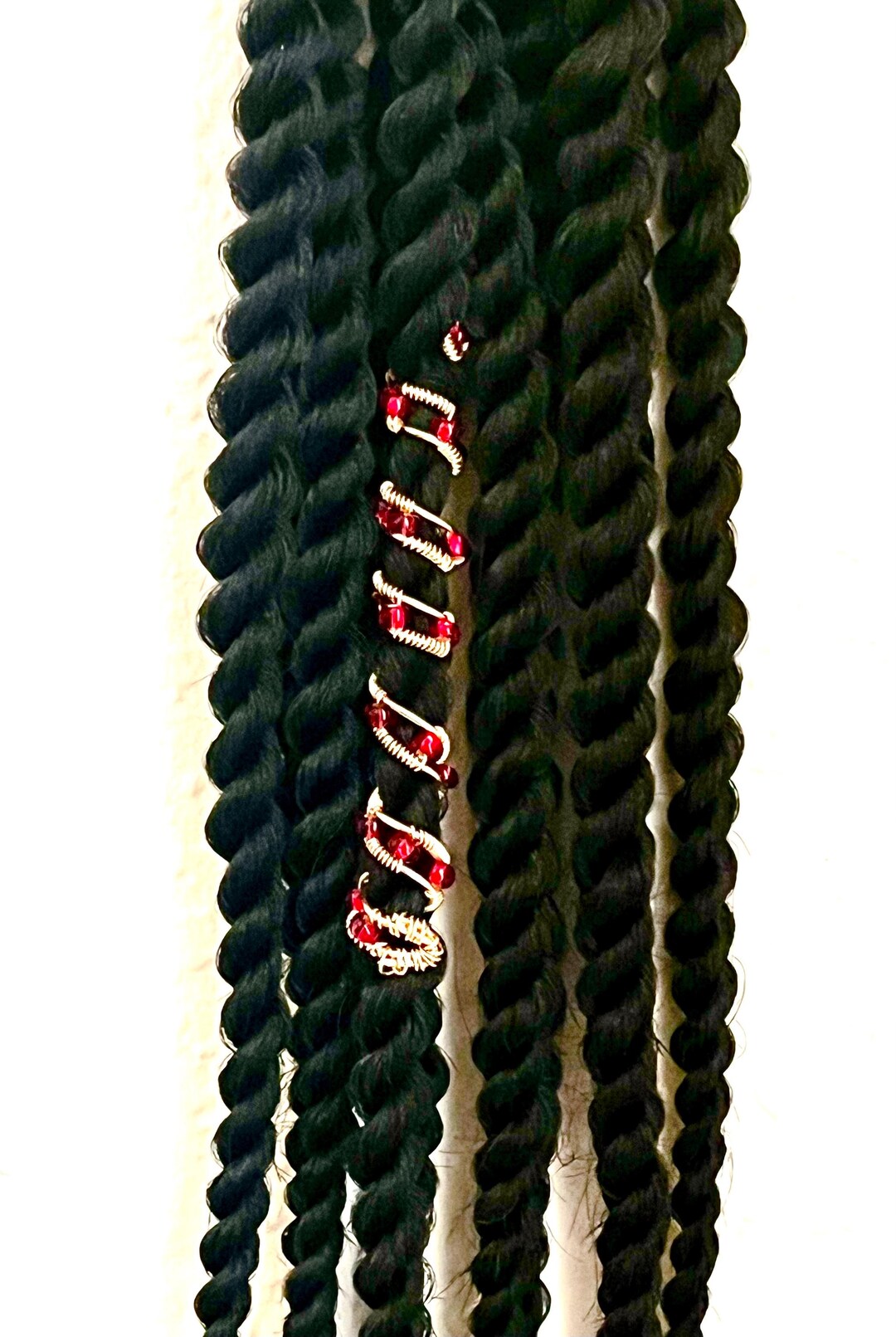 Red Hair Wrap for Locs, Braids, and Dreadlocks, Viking Dread Wrap, Boho ...