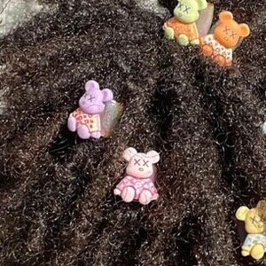 Kawaii Bear Loc Beads, Loc Jewelry, Hair Charms, Dread Accessories - Etsy