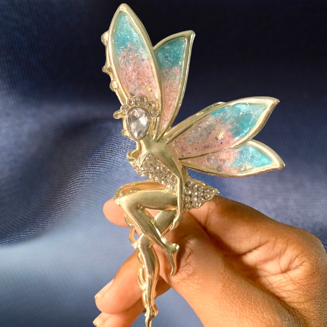 Customizable Rhinestone Fairy Hair Claw Clip: Metal Hair Accessories - Etsy