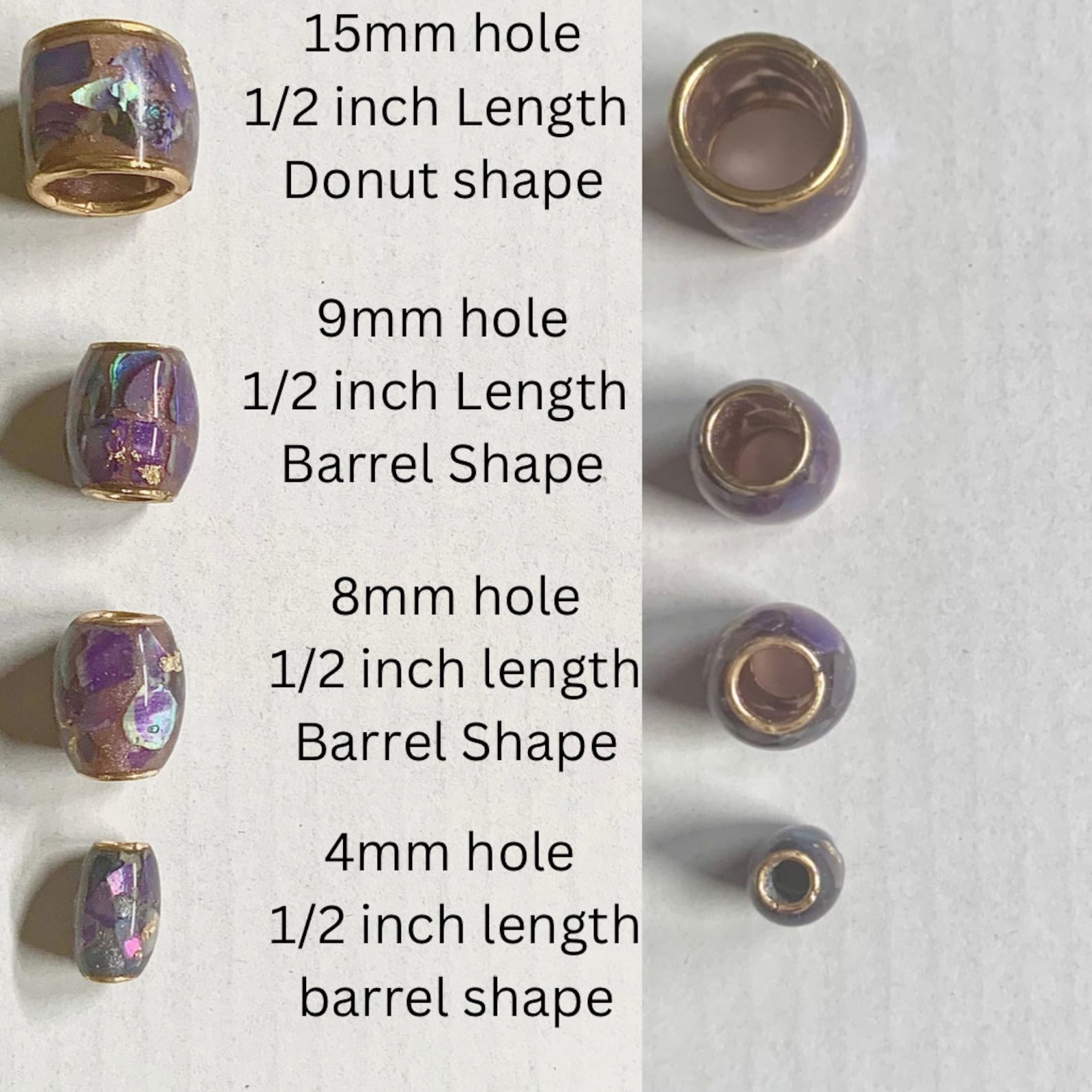 Dichroic Dreadlock Beads: Emerald Green & Gold Loc Jewelry - Etsy