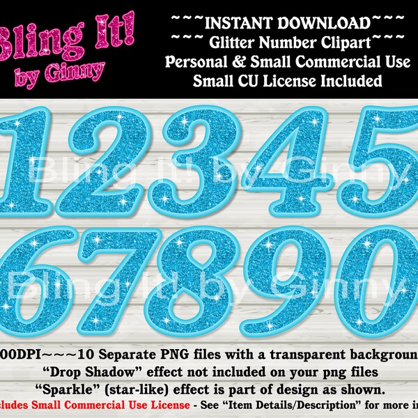 Number Clipart - Etsy